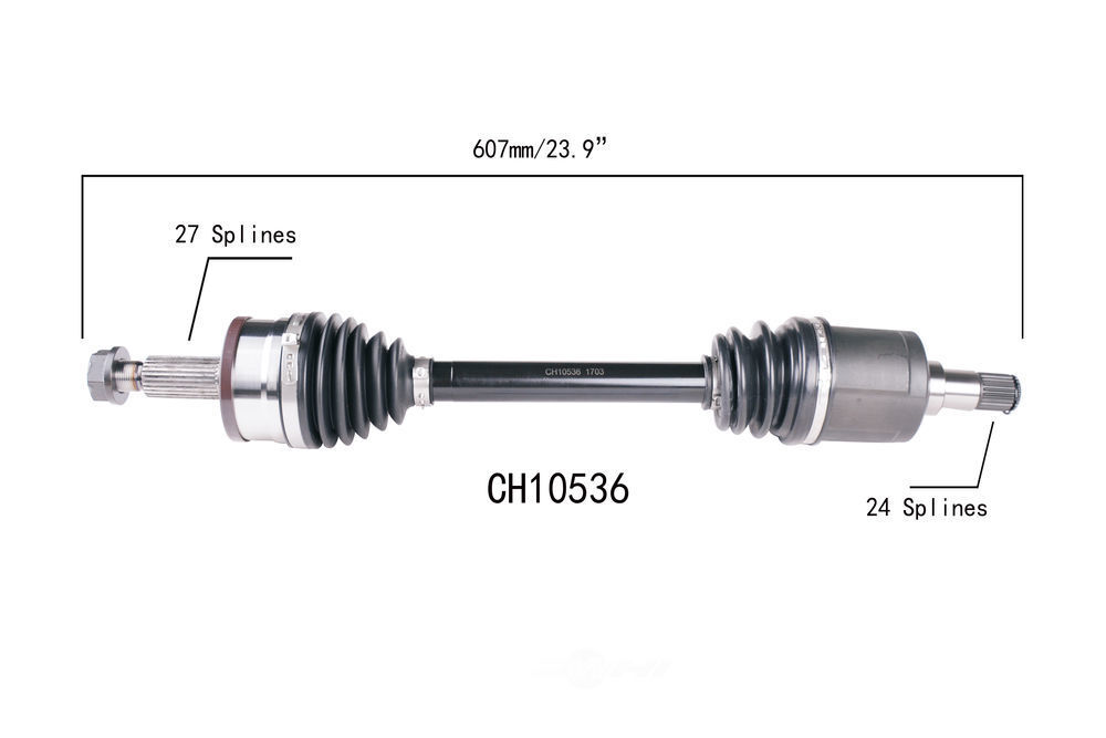 CV Axle Assembly-Extreme Weather Unit - TPE Boot Equipped PROTECH ...