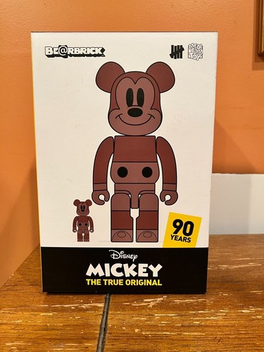 Medicom Bearbrick Disney Mickey Mouse Undefeated Copper 400% + 100% Be ...