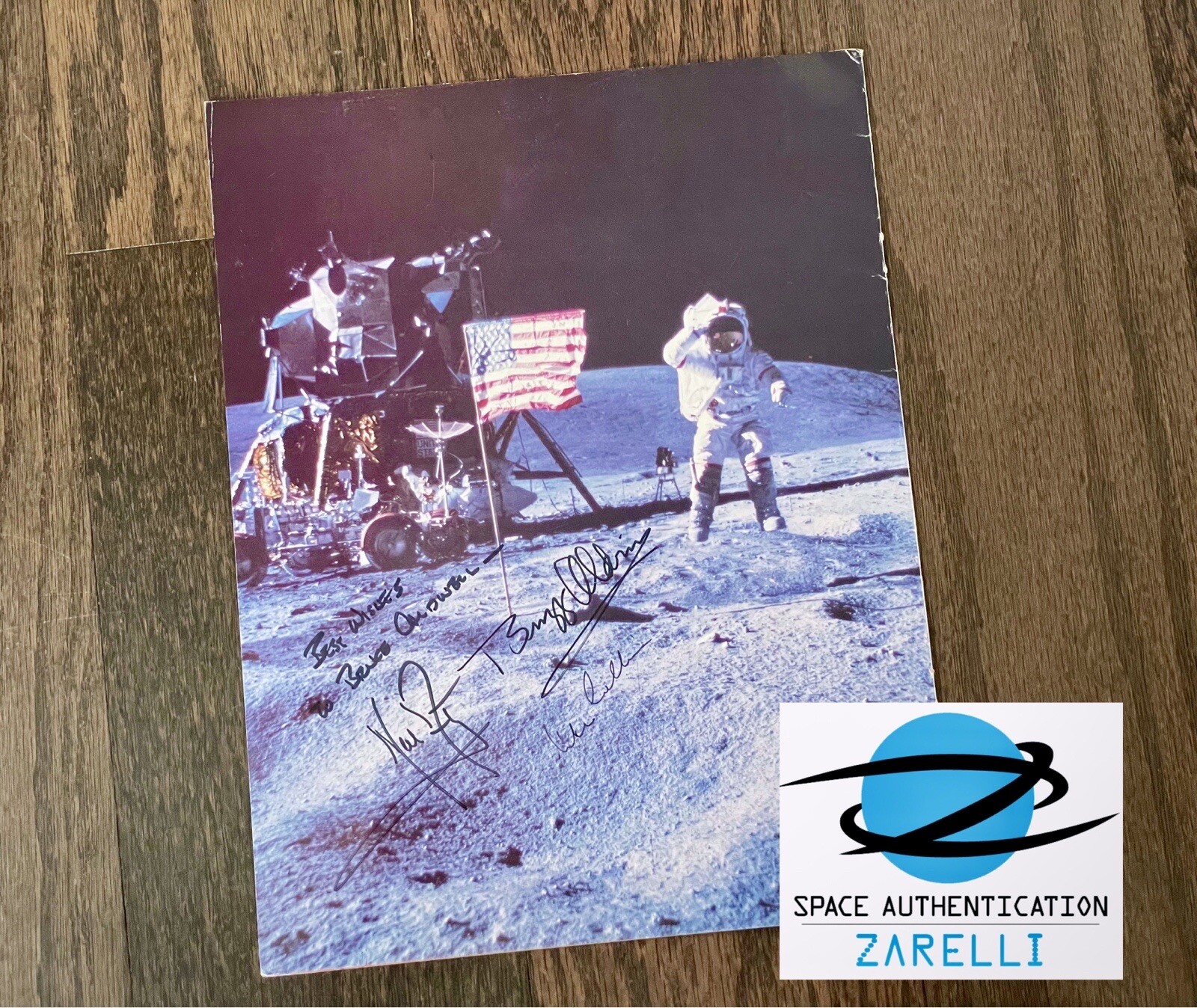 Apollo 11 *Signed* NASA Photo Autograph Neil Armstrong Buzz Aldrin ...