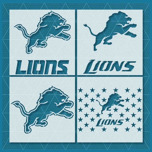 Detroit Lions stencil - Reusable & Durable - 10 mil - Free Shipping ...