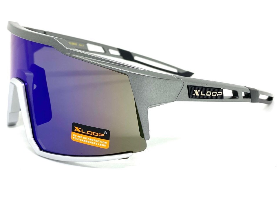 OVERSIZED Retro SPORTY WRAP AROUND Biker Cycling Shield SUN GLASSES Big ...