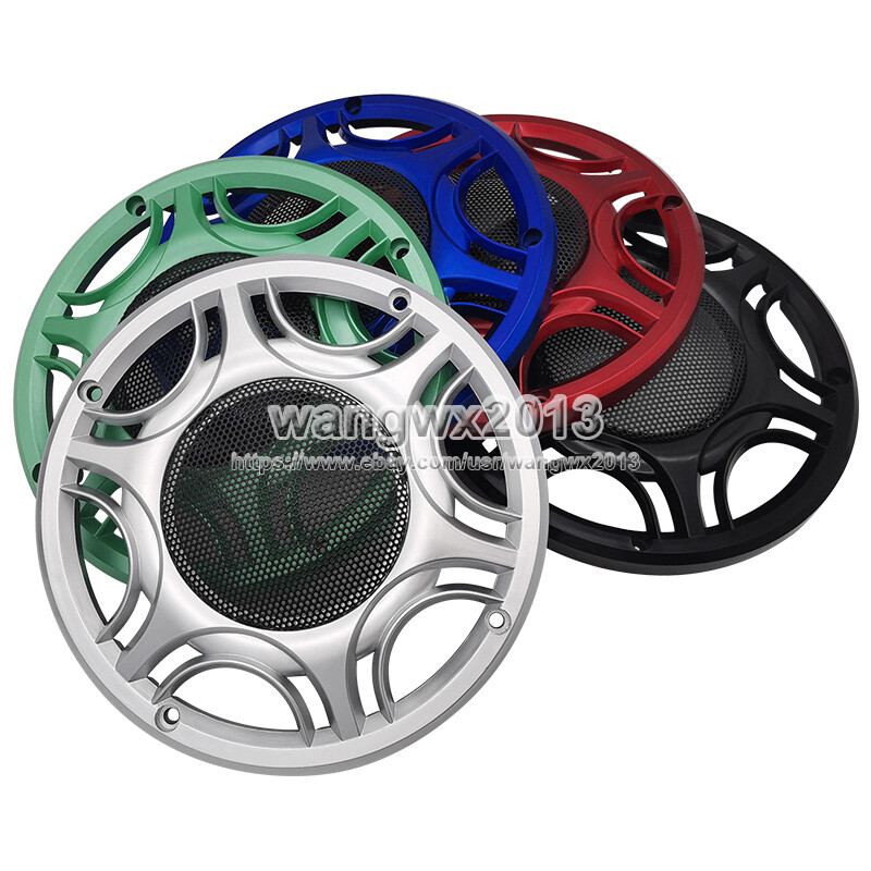2pcs 6.5" inch Speaker Cover Audio Subwoofer Decorative Circle Metal ...