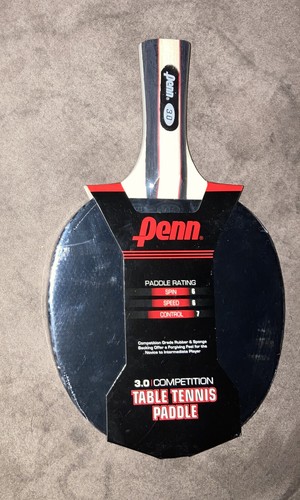 Penn 3.0 COMPETITION TABLE TENNIS PADDLE | RACKET Spin-6 Speed-6 ...