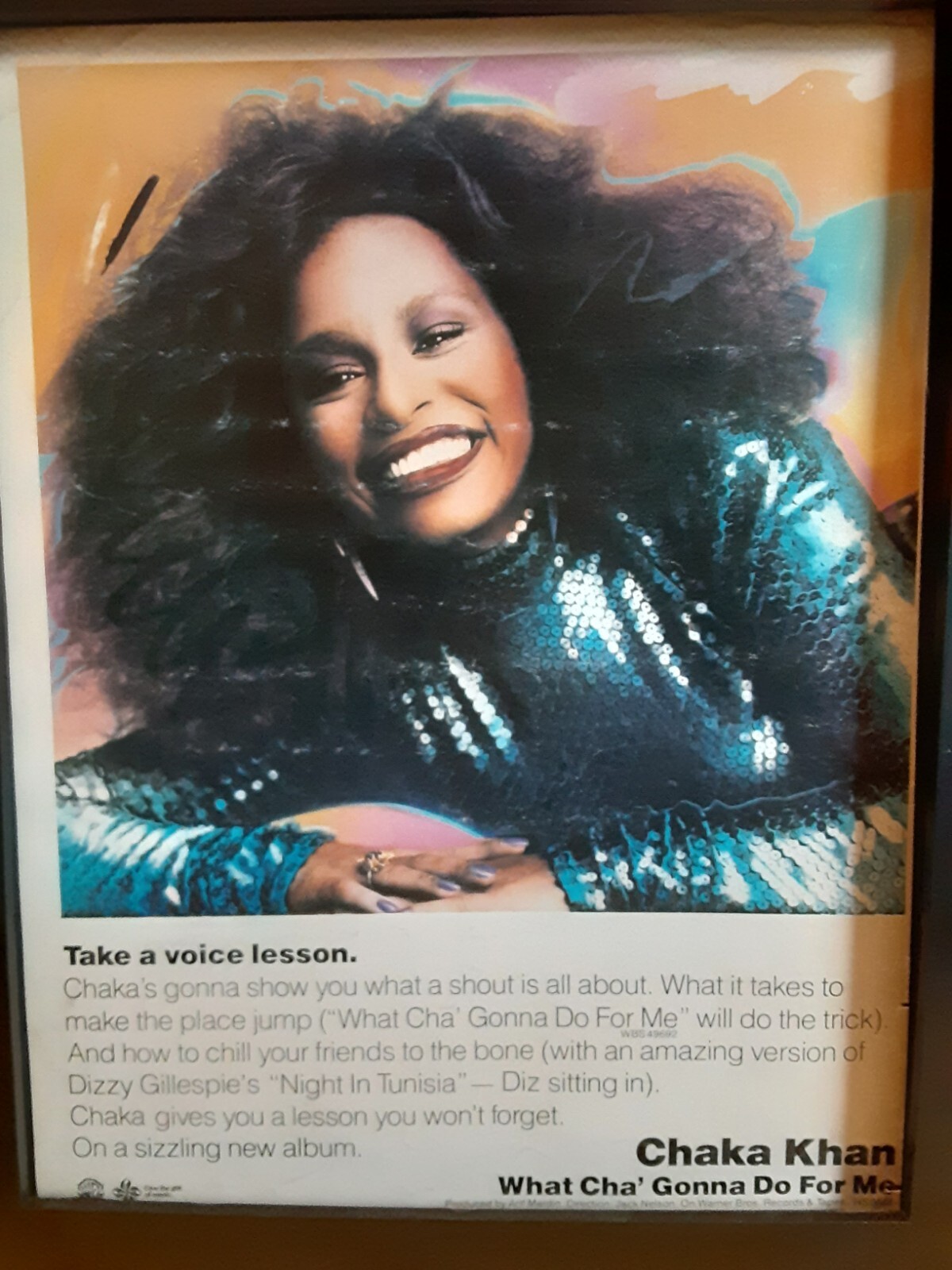 Chaka Khan What Cha' Gonna Do For Me Rare Original Promo Poster Ad ...