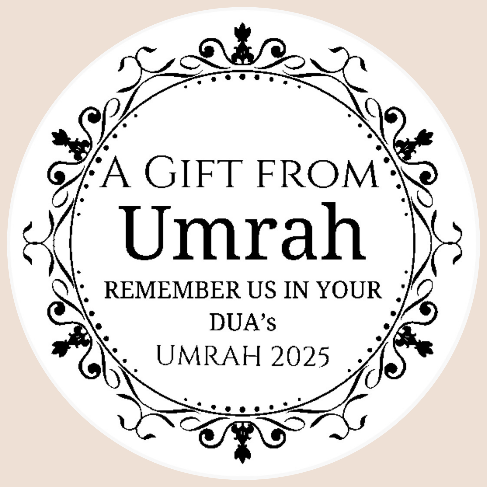 Umrah Mubarak Labels | Personalized Islamic Gift Tags | Perfect for ...