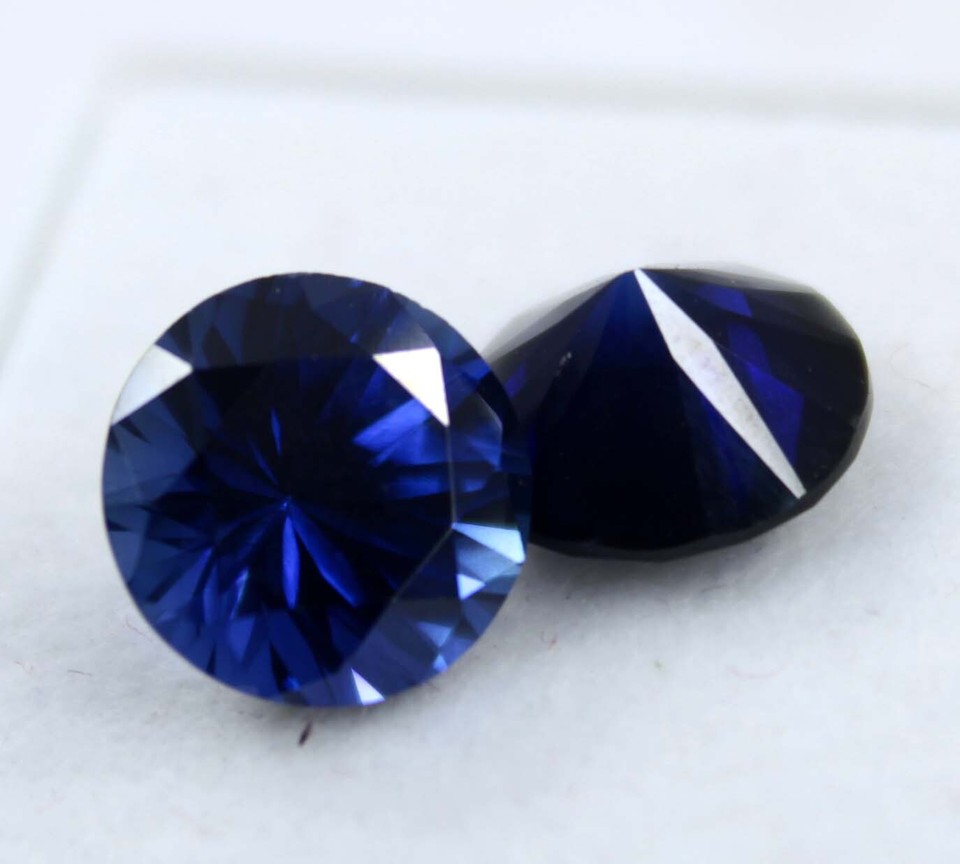 7 Ct Extremely Natural SAPPHIRE Blue ROUND Cut Gemstone CERTIFIED Loose ...