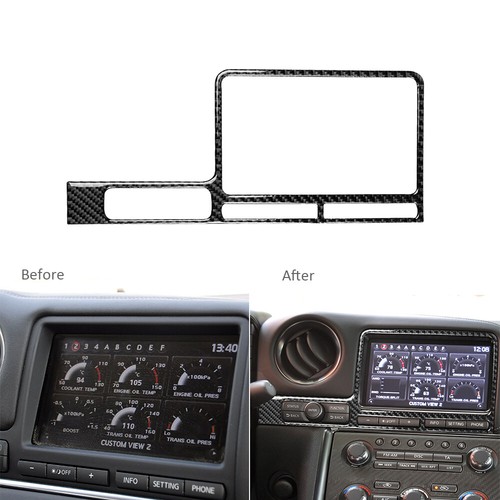 Carbon Fiber Interior GPS Navigation Panel Cover For Nissan GT-R R35 ...