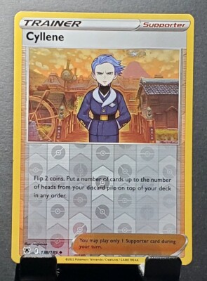 2023 Pokemon 138/189 CYLLENE Reverse Holo Astral Radiance pack fresh NM ...
