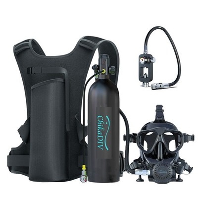 Lung Tank Scuba Tank Integrated Diving Mask, 1.9L Trusted Gear for ...