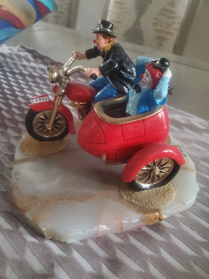 Ron Lee Hobo On Motorcycle With Friend In Sidecar | eBay