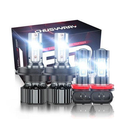 For Nissan Versa 2007-2019 LED Headlight Hi/Lo + Fog Light Bulbs Combo ...