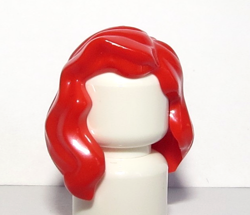 Lego Hair Wig For Female Girl Minifigure Long Wavy Red | eBay UK
