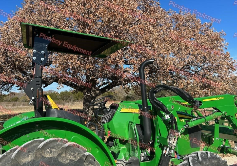 Green Metal Canopy for John Deere Tractor ROPS W/ Brackets Size 46.5" x ...