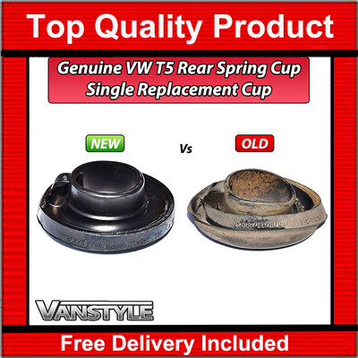 FITS VW T5 TRANSPORTER GENUINE VW REAR LOWER RUBBER SPRING SEAT CUP ...