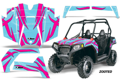 UTV SXS Graphics Decals Stickers For Polaris RZR 570 Zooted PK AQU | eBay