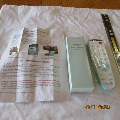 BRAND NEW Clean Remote CR2BB Large BUTTONS Universal Remote For ...