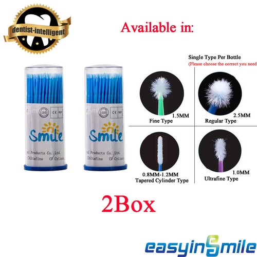 Dental Microbrush Applicator Tips Eyelashes Brush Regular Fine ...