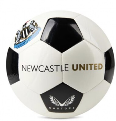 NEWCASTLE UNITED Official Size 5 Black & White NUFC Football By Castore ...