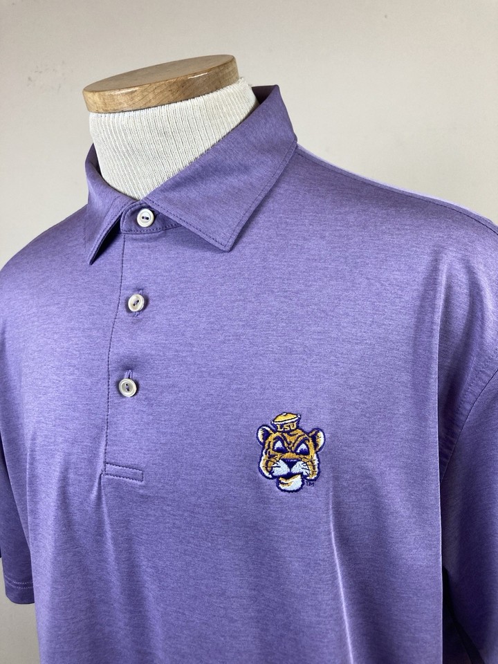 Peter Millar LSU Tigers Summer Comfort Graphic Logo Polo Shirt Men’s ...