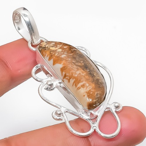 Jasper Image Gemstone Handcrafted 925 Sterling Silver Pendant Jewelry | eBay Australia