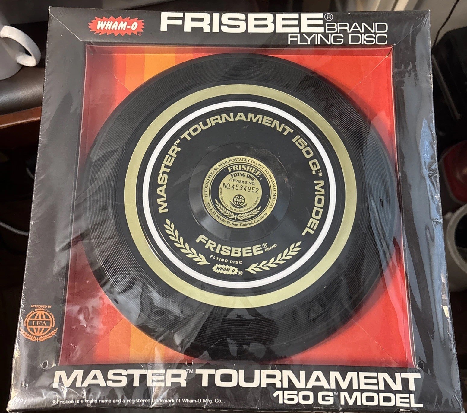 Vintage Wham-O Master Tournament Frisbee 1980 Black 150G #632 BRAND NEW ...