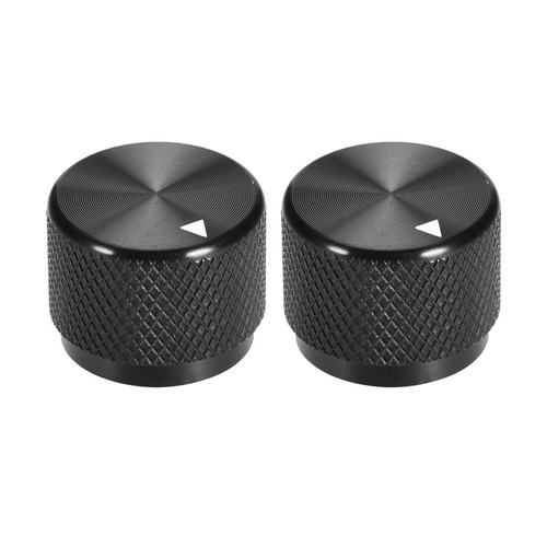 2pcs Volume Control Knobs Amplifier Guitar Potentiometer Finish Black ...