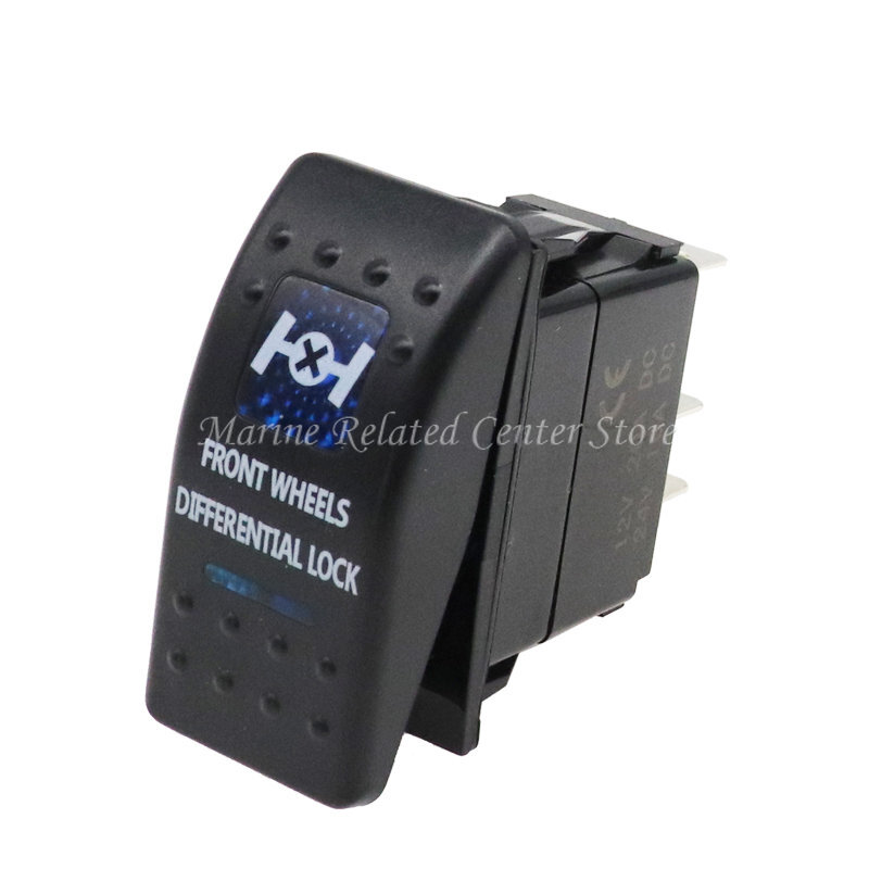 LED Light Rocker Toggle Switch On Off 12V Boat Car Blue Red for Carling ...