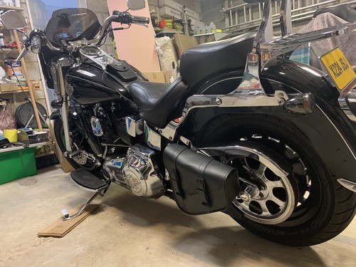 Harley Davidson Softail Black Standard Line Swingarm Bag - 90201768 for ...