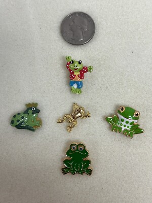 JHB (5) Frog Buttons Shank Majority Hand Painted 'NOS' | eBay