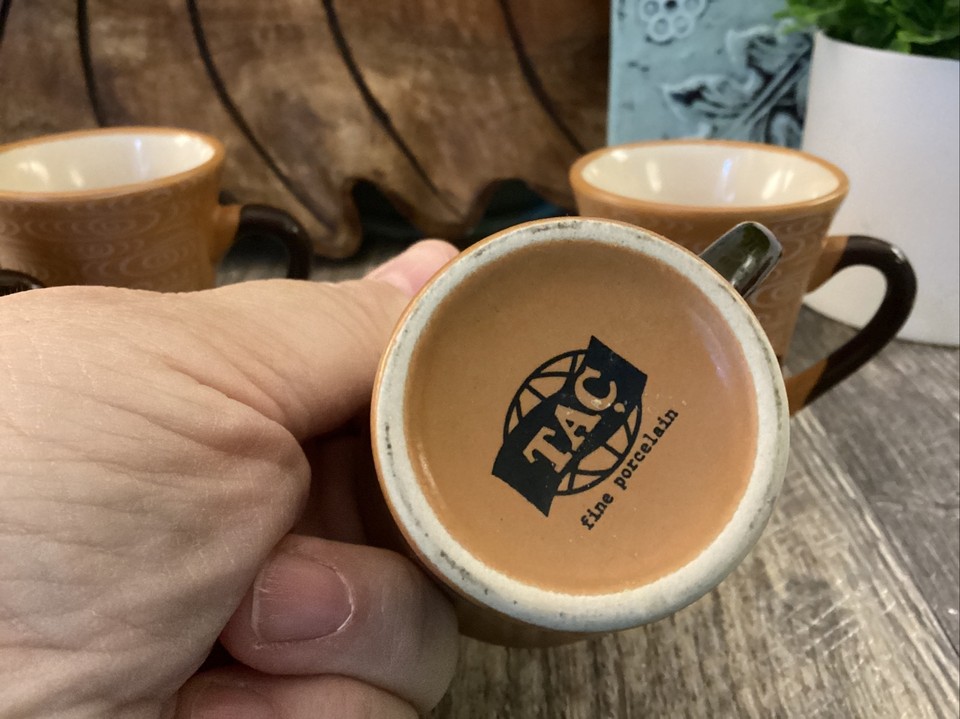 Mid Century mod demitasse expresso cups Set Of 4 Vintage Mod Retro TAC ...