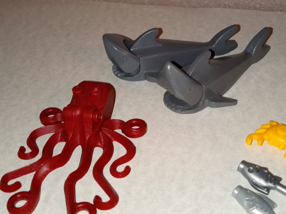 Lego Ocean Figures Grey Sharks Octopus Crab Fish Lot | eBay