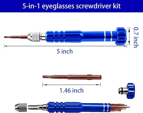 Eyeglasses Repair Kit, Sunglass optical Screws Kit Glasses Screwdriver ...