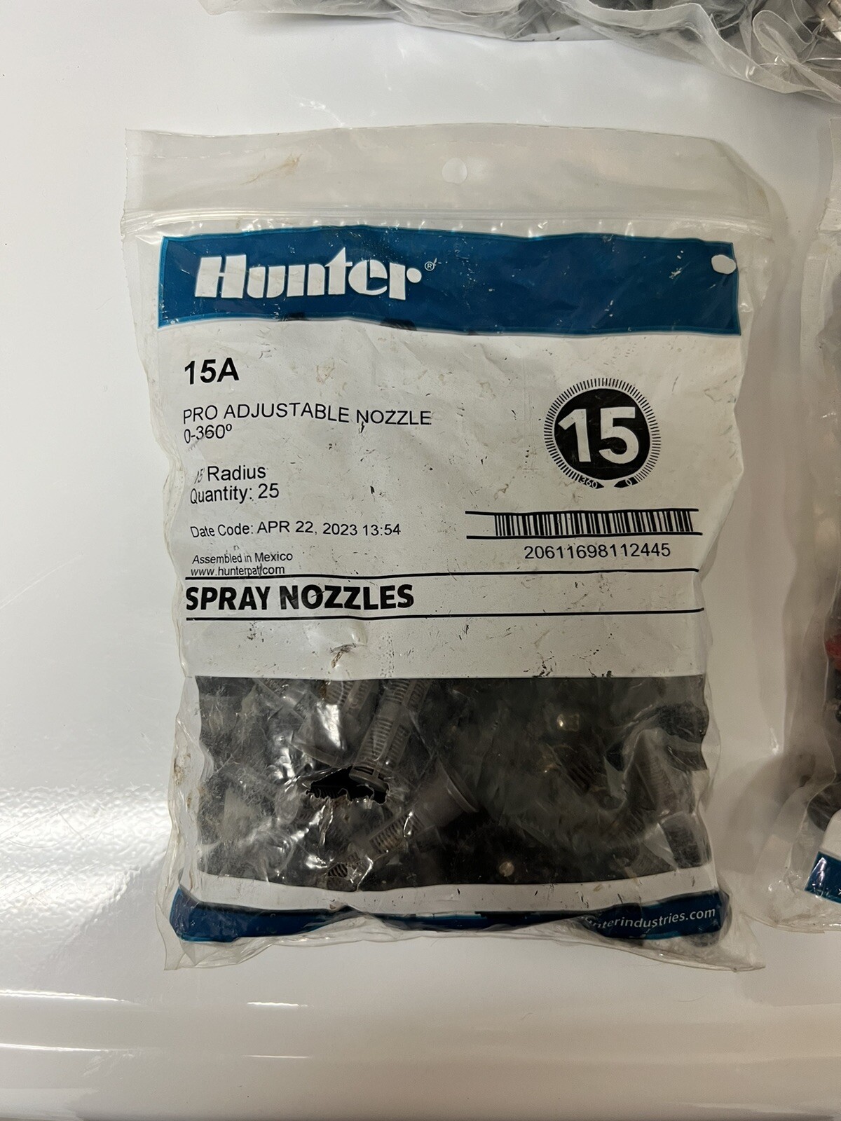 Hunter 15A PRO Adjustable Spray Nozzle | 15-Feet Radius | 0-360 | 25 ...