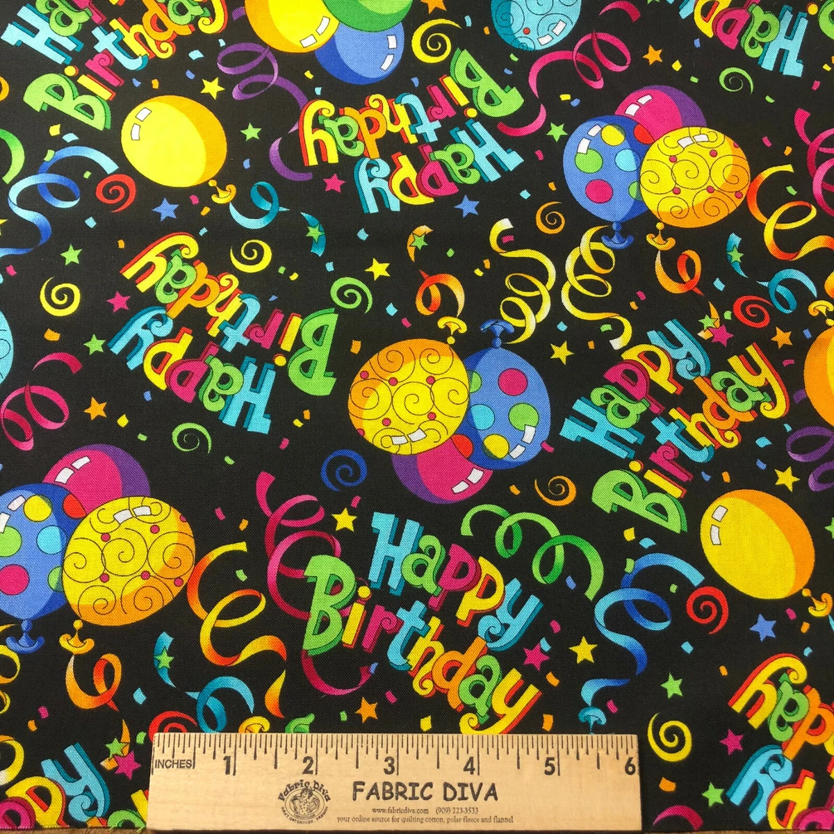 Birthday Fabric By The Yard