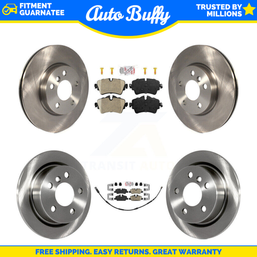 Front Rear Integrally Molded Pads And Disc Brake Rotors Kit For Mini ...