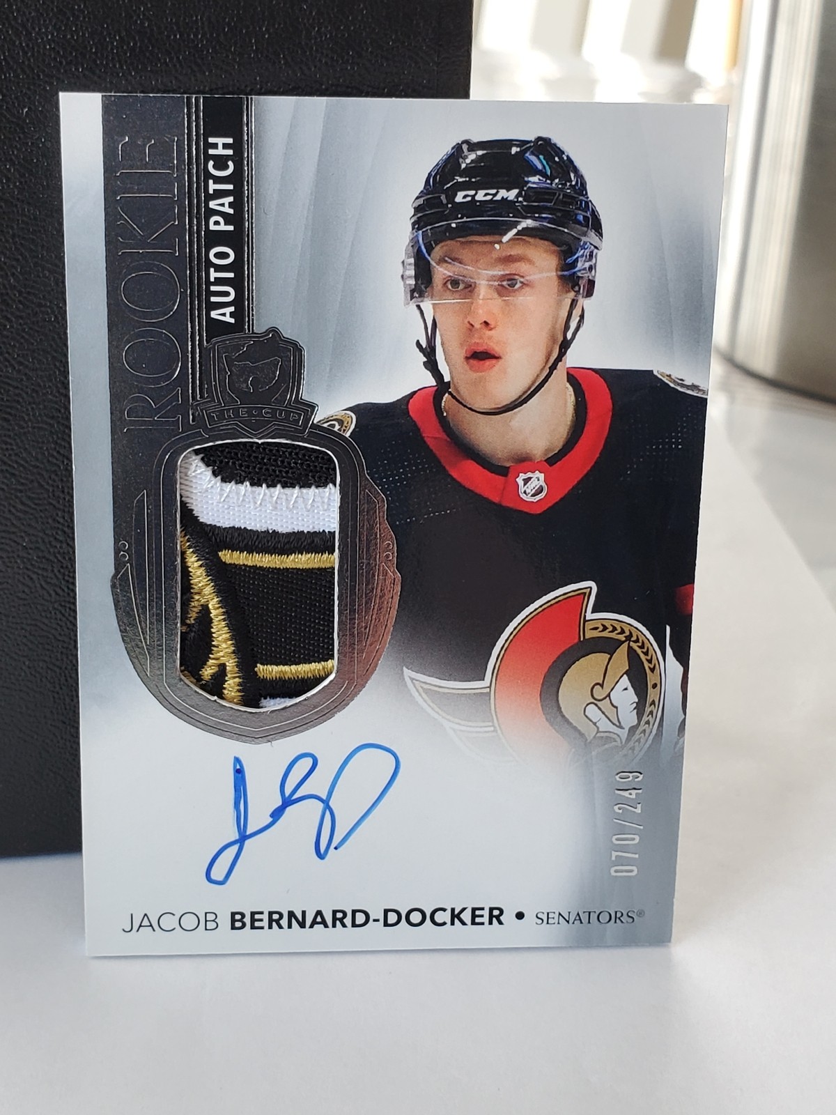2021-22 Upper Deck The Cup Rookie Auto Patch #117 Jacob Bernard-Docker ...
