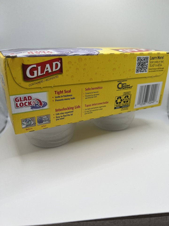 Gladware Mini Round (8) 1/2 cup 4 oz. Containers & Lids, Glad Lock ...