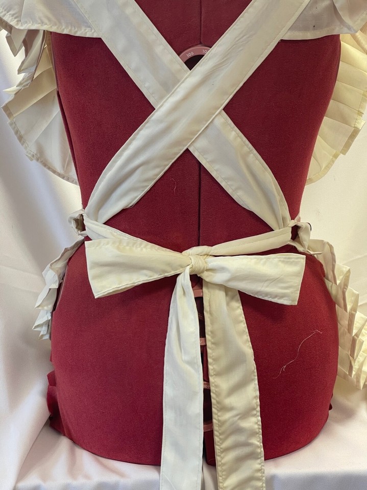 RETRO VINTAGE VICTORIAN STYLE FULL APRON / PINNY - CREAM (FC205V) | eBay UK