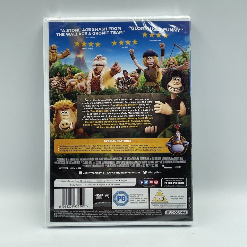 Early Man [DVD] Tom Hiddleston • Family Animated Film • UK R2 • New ...