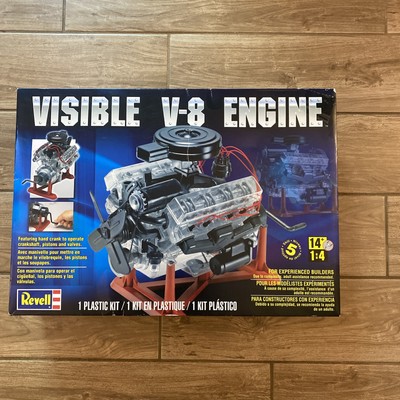 New Revell Visible V-8 Engine Model Kit Open Box | eBay
