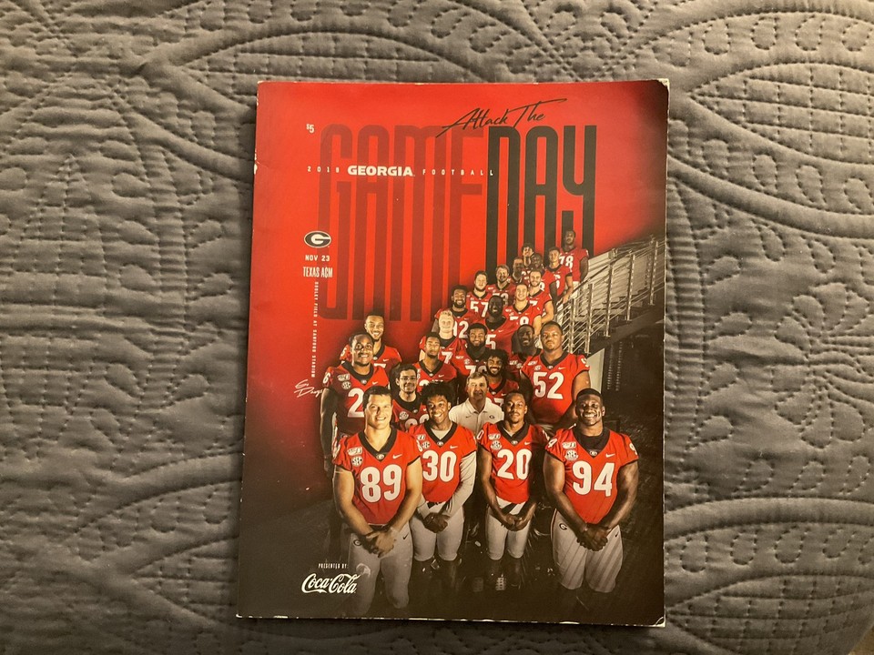 2019 Georgia Football Program Versus Texas A&M | eBay