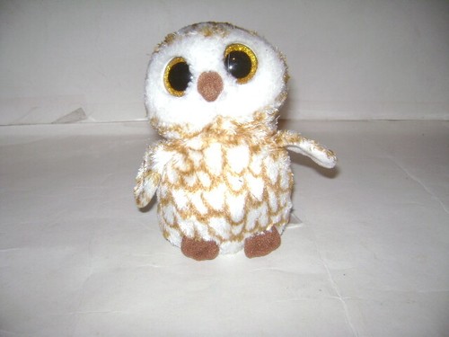 TY Beanie Babies Boos SWOOPS the OWL 6" White Brown Stuffed Plush Toy ...
