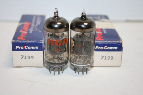 QTY 2 - RCA - TYPE 7199 RADIO TUBES - TV-7 TESTED - STRONG PENTODE ...