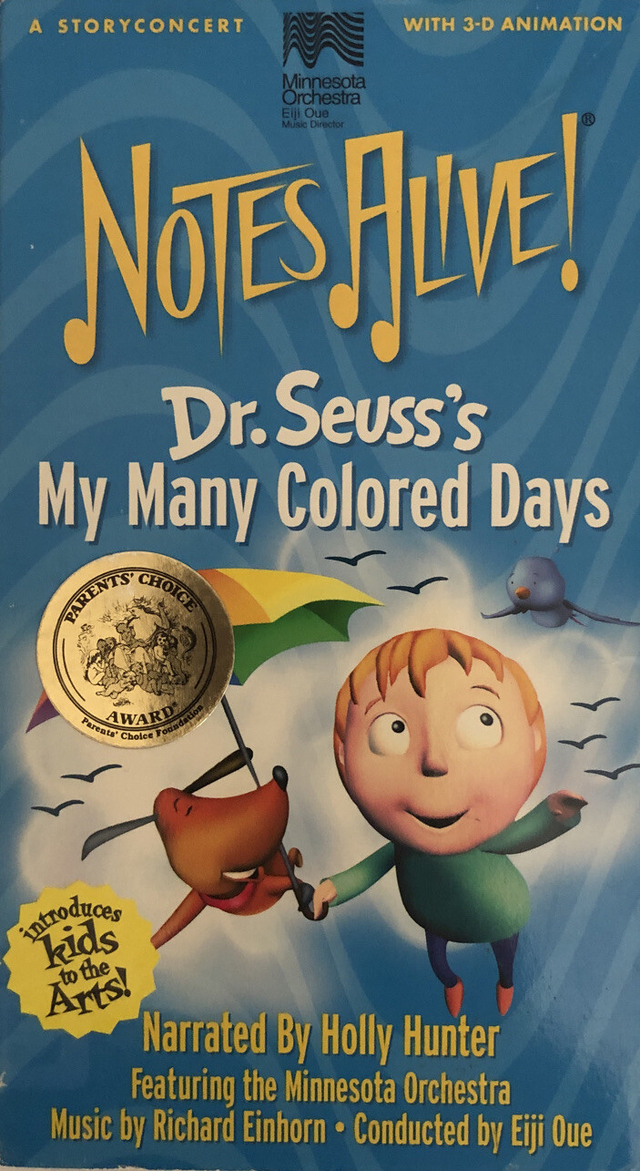 Dr Seuss's My Many Colored Days(Notes Alive!)VHS 1999-TESTED-RARE ...