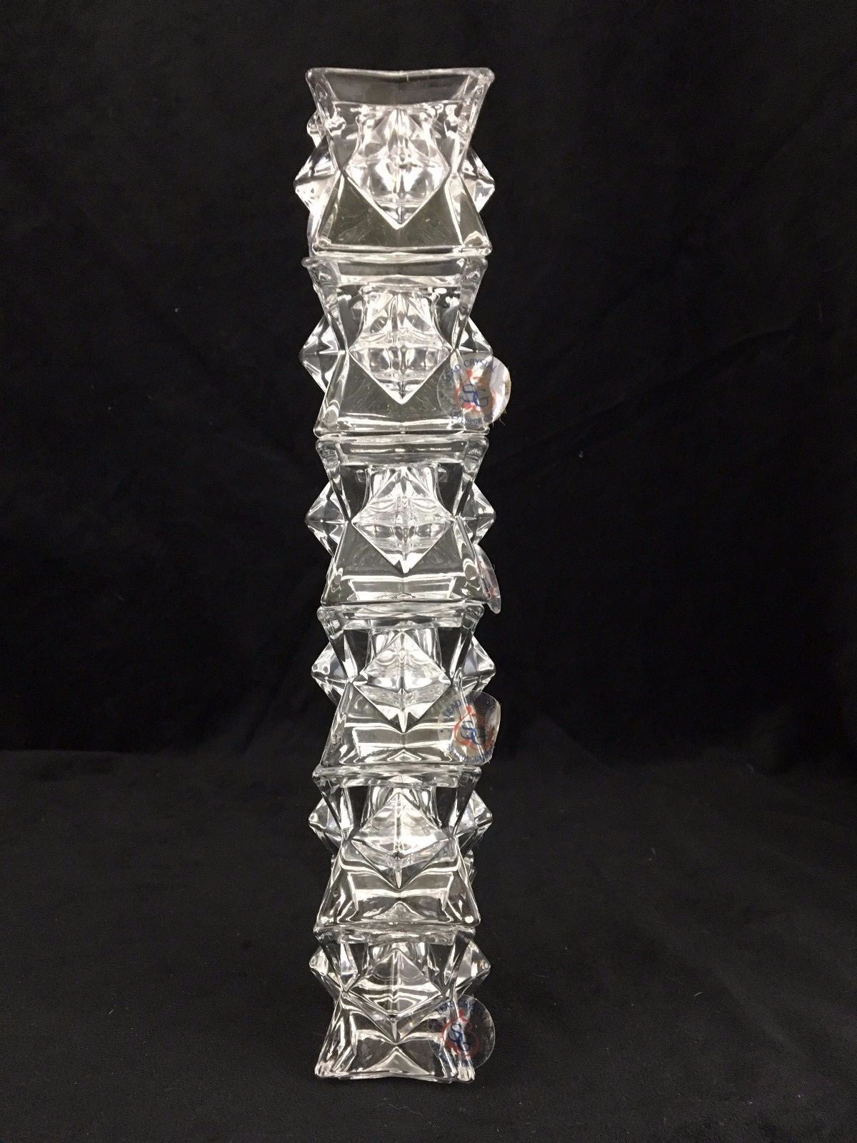 Lead Crystal Star Candlesticks Toscany Classics Set of 6 Stackable St ...