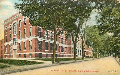 Massachusetts, MA, Springfield, Technical High School 1910 Postcard | eBay