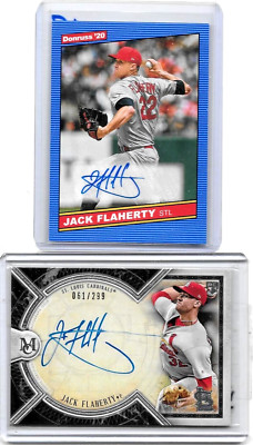 JACK FLAHERTY LOT OF 2 DIFFERENT CERTIFIED AUTOGRAPH CARDS | eBay