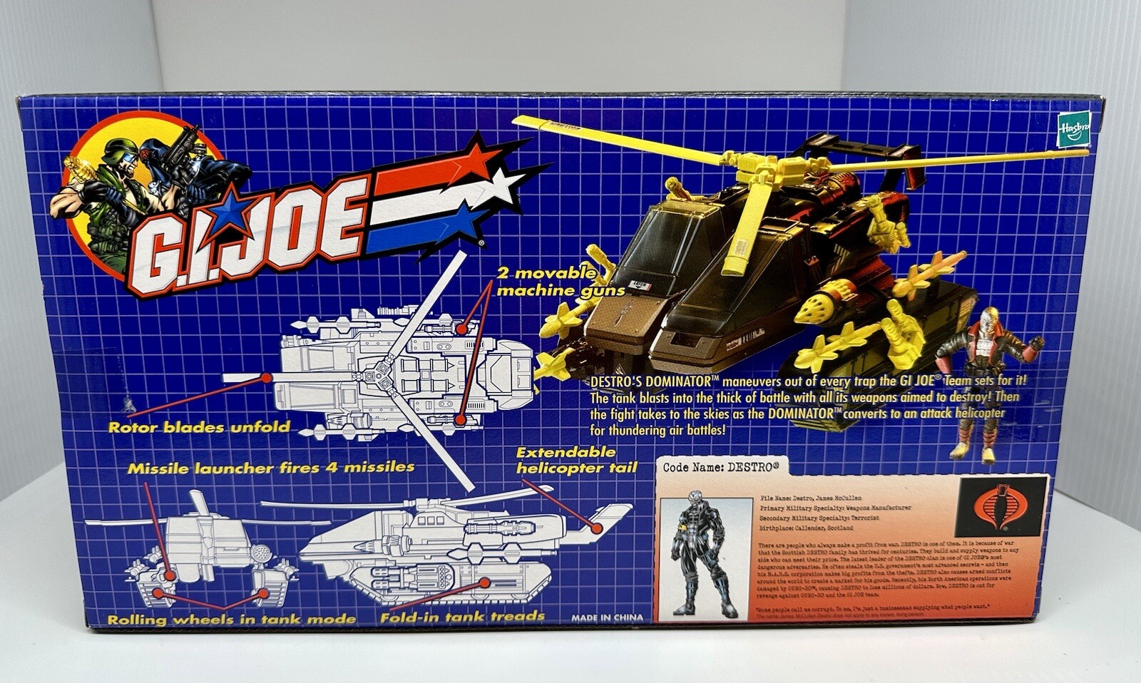 Hasbro 2001 ARAH Gi Joe VS Cobra Destro's Dominator Tank Helicopter ...