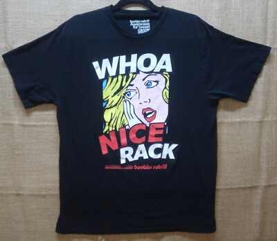 WHOA NICE RACK boobies rule!! Breast Cancer Awareness Size L 100% ...