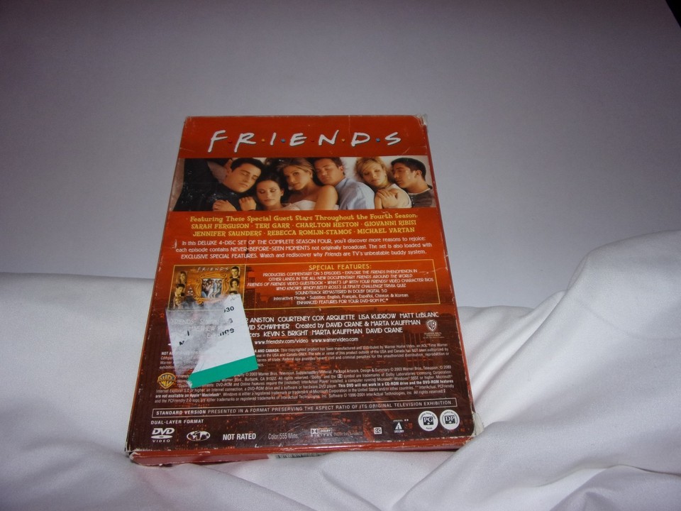 Friends - The Complete Fourth Season (DVD, 2003, 4-Disc Set, Courtney ...